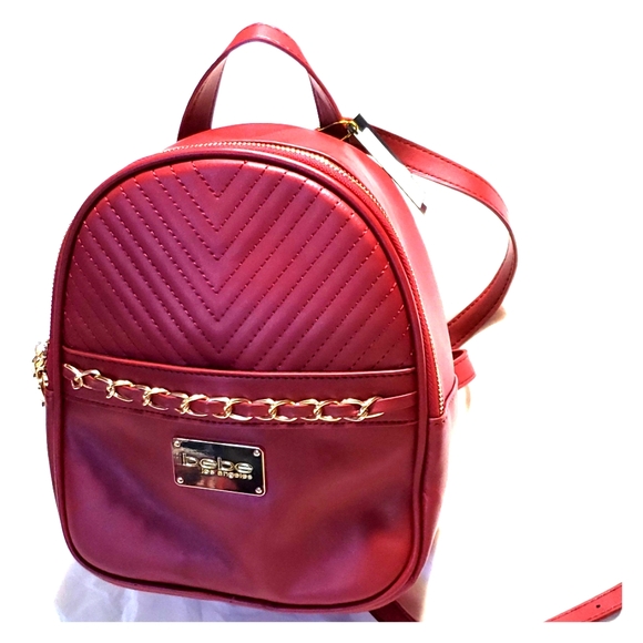 bebe | Bags | Bebe Mini Backpack Red New | Poshmark